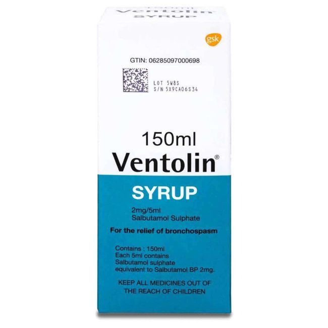 Ventolin - 2 Mg/5Ml Syrup - 150 Ml