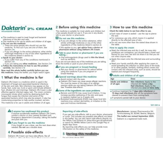 Daktarin Cream 30 Gm