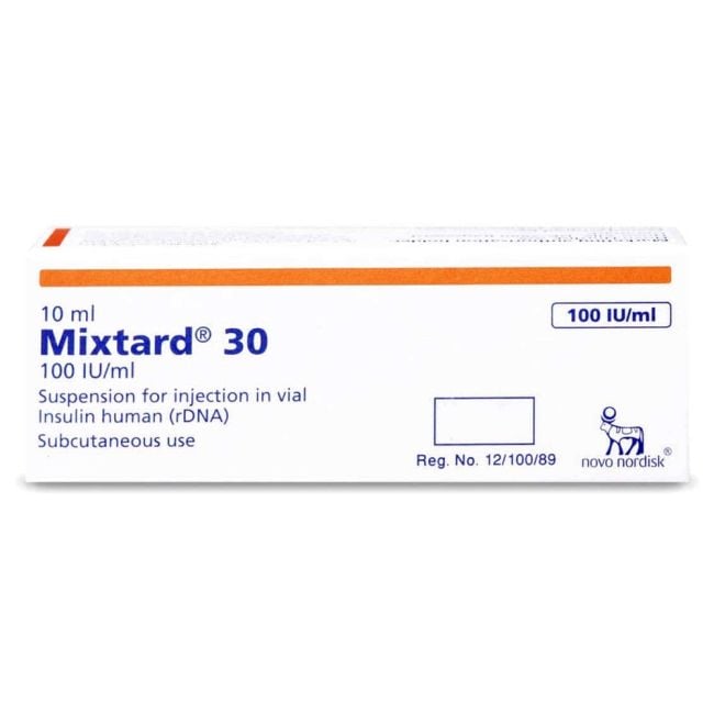 Mixtard - 100 Iu/Ml Vial - 10 Ml (Refrigerator)
