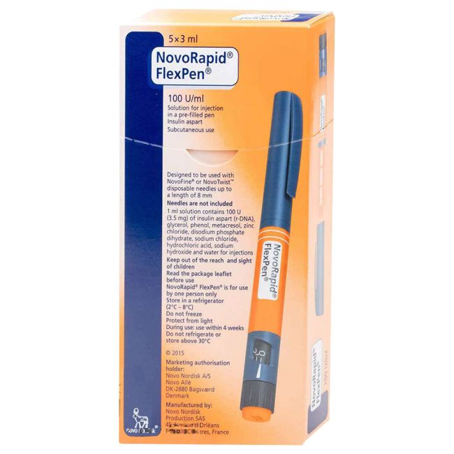 Novorapid - 100 Iu/Ml Flexpen 5Pcs- 3 Ml (Refrigerator)