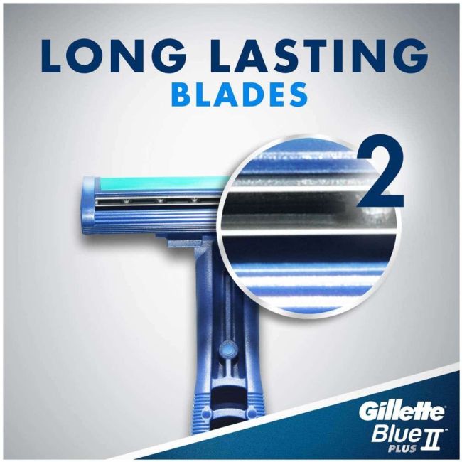 Gillette - Blue Ii - Plus - Disposable Razor - 5Pcs