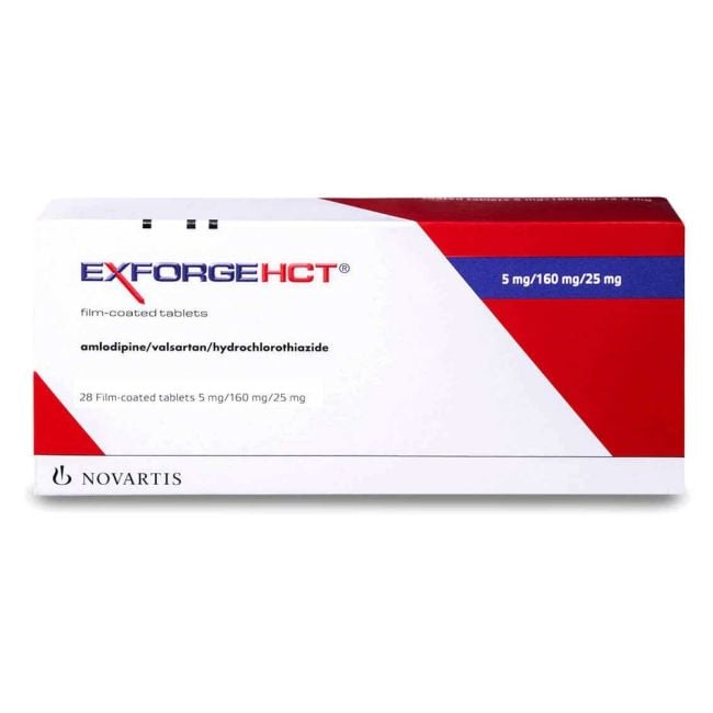 Exforge Hct - 5Mg/160Mg/25Mg - 28 Tablets