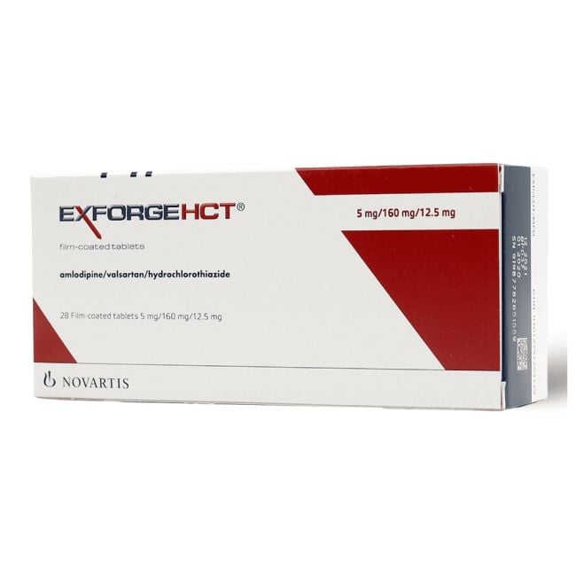 Exforge Hct - 5Mg/160Mg/12.5Mg - 28 Tablets