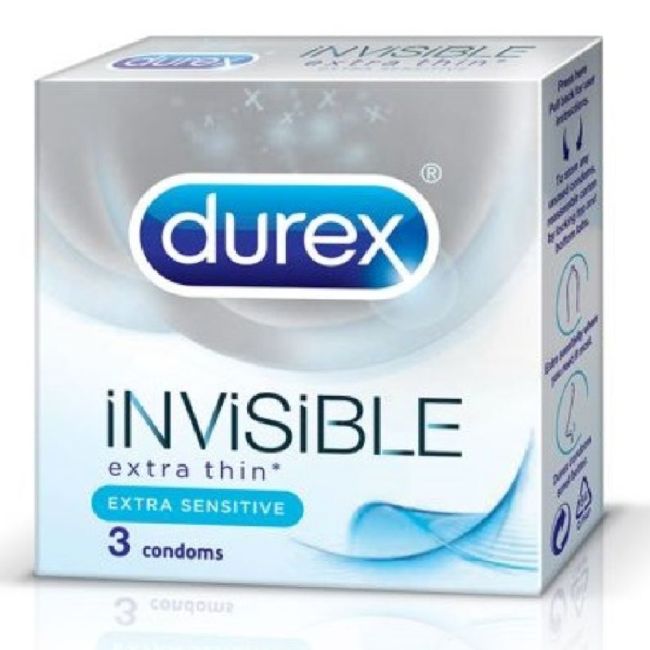 Durex - Invisible Extra Thin - 3 Pcs