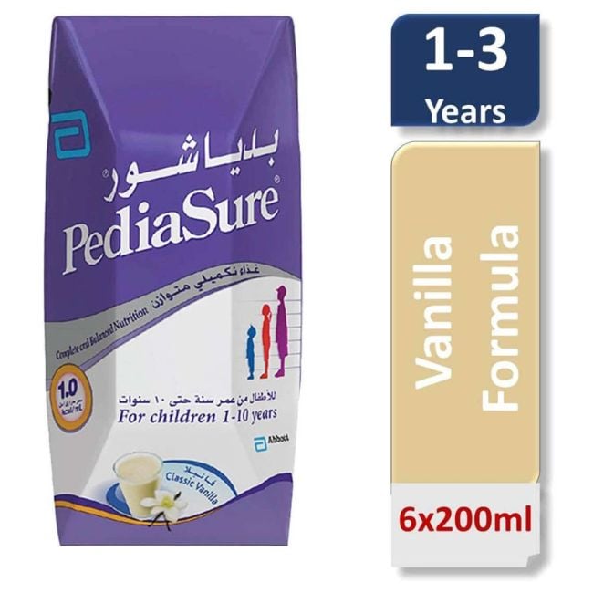 Pediasure - Liquid Milk Vanilla - 200 Ml (6 Pcs)