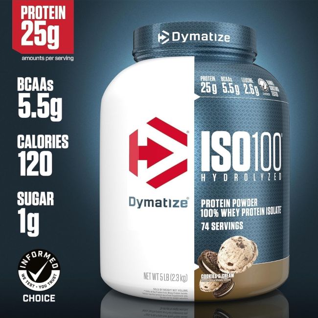 Dymatize - Iso 100 - Cookies And Cream - 5 Lbs.