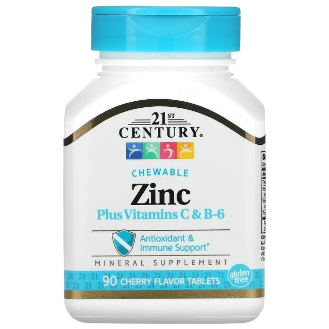 21St Century - Zinc Plus Vitamins C And B-6 Cherry Flavor - 90 Tablets