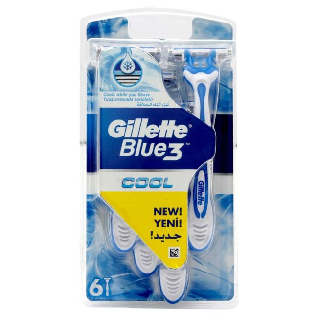 Gillette - Blue3 - Cool - Disposable Razor - 6Pcs