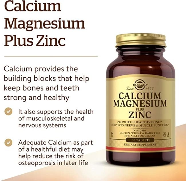 Solgar - Calcium Magnesium Plus Zinc - 100 Tablets