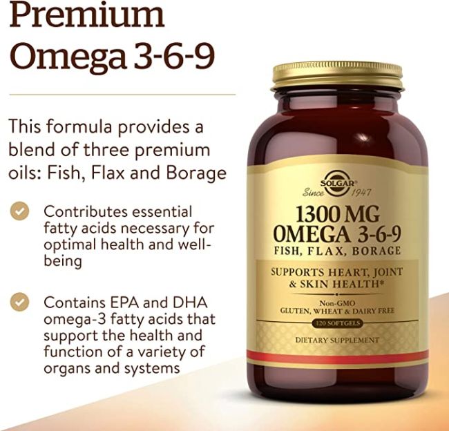 Solgar - Efa 1- 300Mg Omega 3-6-9 - 120 Softgels