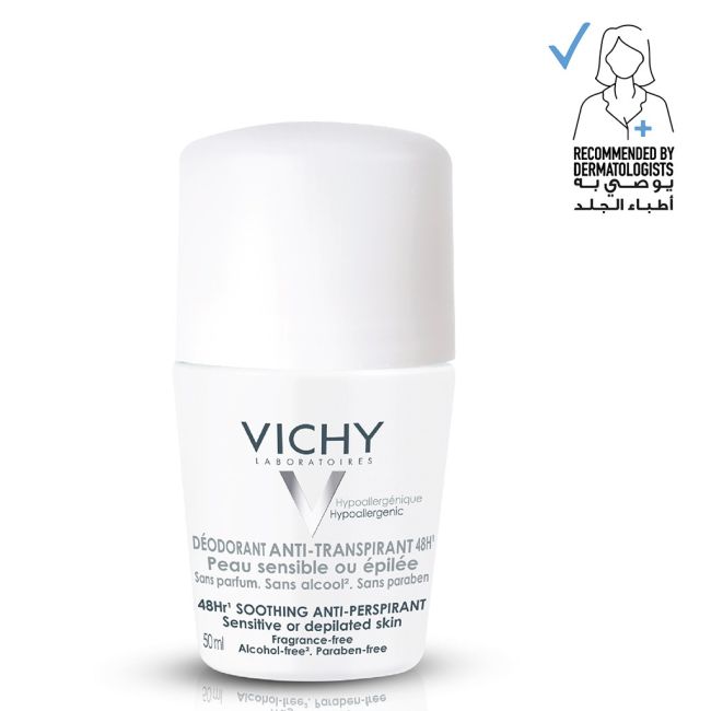 Vichy - 48 Hours Anti Perspirant Deodorant For Sensitive Skin- 50Ml